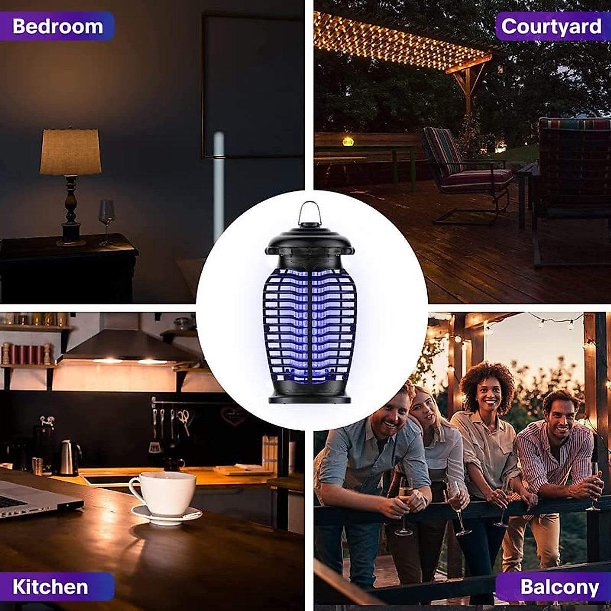 Bug Zapper Indoor/Outdoor Electronic Mosquito Zapper Fly Traps Gnat Killer Insect Fly Zappers