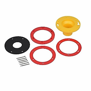 Oatey 43401 Set-Rite Toilet Flange Extender Kit, 1/4" - 1", Red, Yellow