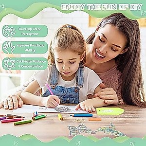 Diamond Painting Sun Catchers, 3 Pack Diamond Art Wind Chimes Diamond Art Kits, Wind Chime Kit Diamond Art Kits for Adults Crafts for Adults Women (Butterfly & Hummingbird & Sun)