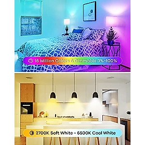 Linkind Smart Light Bulbs, Smart Bulb That Work with Alexa & Google Home, LED Light Bulbs Color Changing, A19 E26 WiFi Light Bulb Dimmable (Retro)
