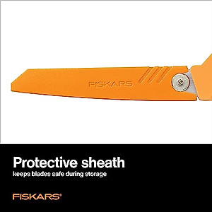 Fiskars Crafts 8190 RazorEdge Fabric Shears, 9-Inch,Orange