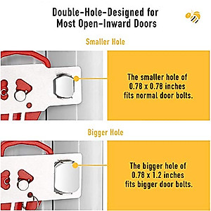 Portable Door Lock for Travel, Apartment Home Security Door Locker from Inside with Drawstring Bag and Drive Save I Need You Here with Me Keychain, Gift for Women and Men