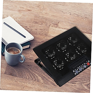 NOLITOY Notebook Cooler Collapsible Cooling Rack Gaming Laptop Radiator Laptop Stand Portable Cooling Pad Laptop Fan Stand Laptop Fan Pad Electronic Mobile Power Iron Mesh and Plastic