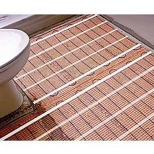 SunTouch TapeMat Electric Under Floor Heating Kit with Command Touch Programmable Thermostat 120V, 2.0' x 12.5' (25 Sq. Ft.), Orange