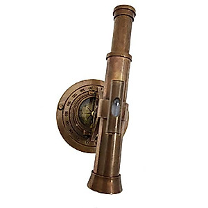 Antique Brass Nautical Alidade Telescope Compass Surveying Theodolite Marine Home/Office Table Decor Antique Survey Transit Telescope Instrument Compass