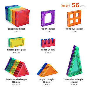 PLUMIA Magnets for Kids STEM Learning Toys 3D Building Magnetic Blocks Construction Magnet Toys for 3 Years Old Boys and Girls Montessori Toys for Toddlers