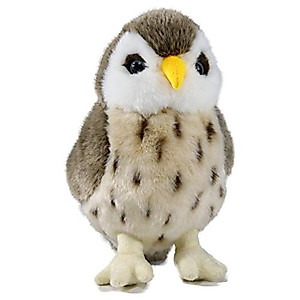 Ice King Bear Owl Stuffed Animal Luminous Eyes, Cute Plush Toy 10 Inches