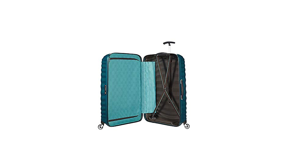 Lightweight Samsonite Lite-Shock Suitcase - Petrol Blue