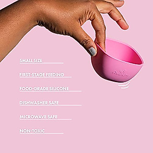 Avanchy Baby Bowls Silicone MINI Prep Bowl Set for Babies Kids Toddler for Feeding Food 4 oz, Blue