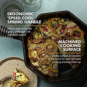 FINEX 10" Cast Iron Skillet with Lid, Modern Heirloom, Handcrafted in the USA, Pre-seasoned with Organic Flaxseed Oil