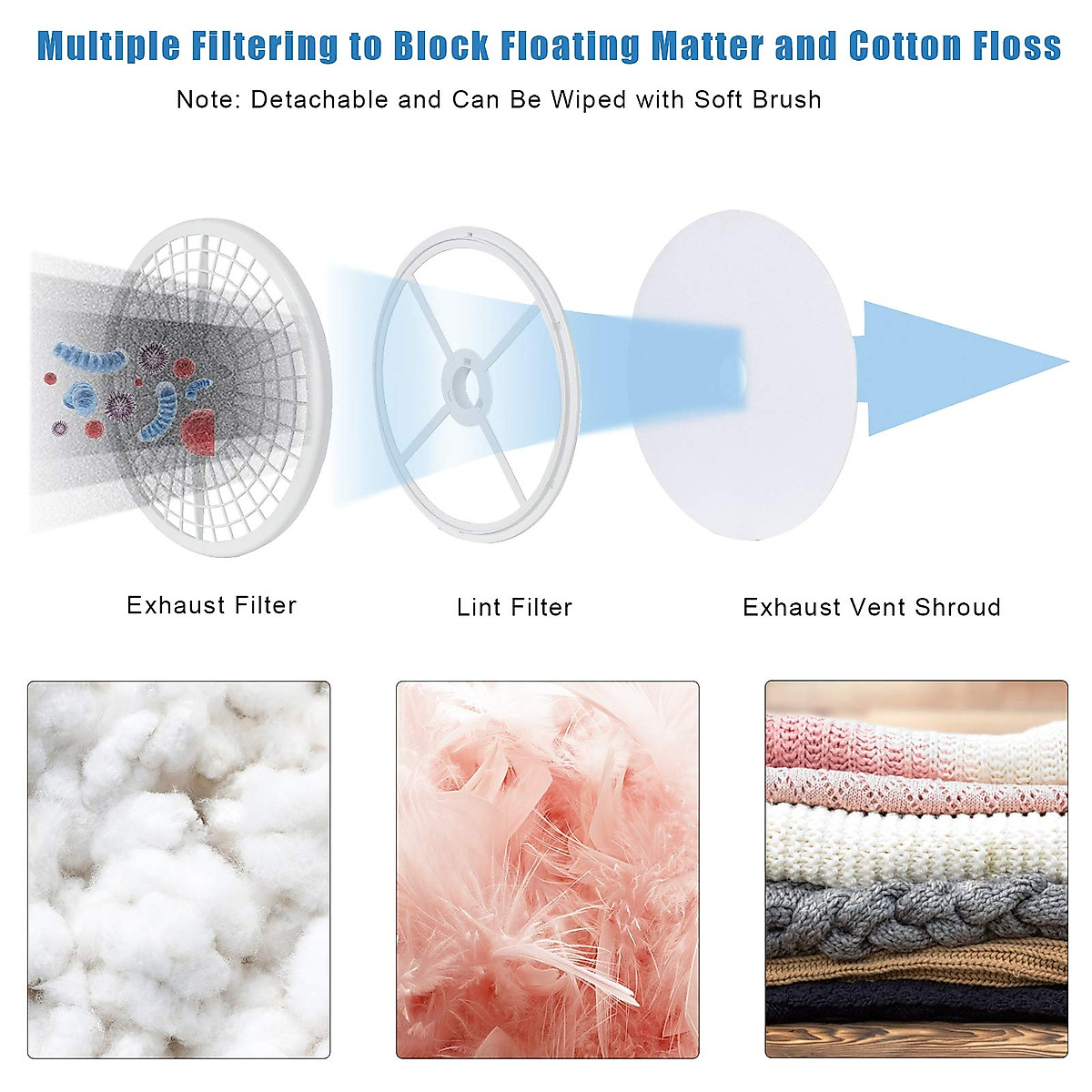 Winado Compact Laundry Dryer 9lbs Capacity, 2.6 cu.ft Portable Clothes Dryer, Front Load Dryer w/LED Control Screen, Stainless Steel Drum for Apartment Home Dorm 110V 1400W