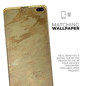 DesignSkinz Molten Gold Digital Foil Swirl V6 Protective Vinyl Decal Wrap Skin Cover Compatible with The Samsung Galaxy S20 (Screen Trim & Back Glass Skin)