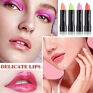 LZYLLS 8 Pcs Color Changing Change Lipstick,Magic Lipstick Jelly Lip Balm,Moisturizer Tinted Lip Tint Stain Long Lasting Waterproof Temperature Color Change Lip Gloss