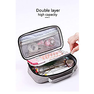 Pencil Case Large Capacity Pen Case School Large Storage Pencil Pouch Organizer case (Pink)…