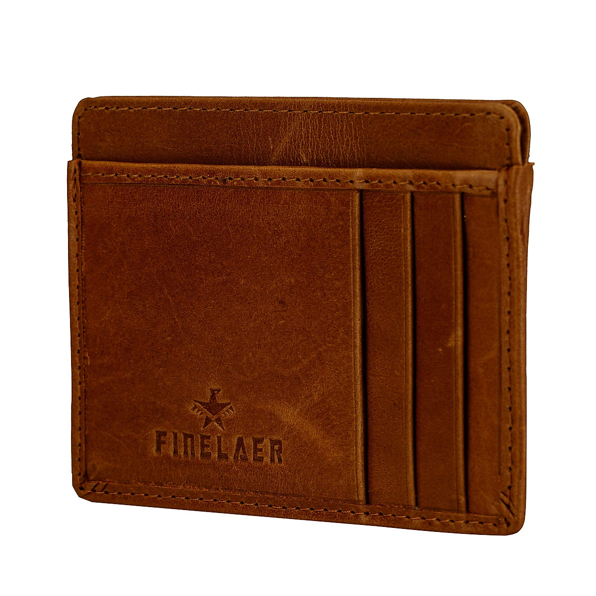 FINELAER Leather Slim Front pocket Wallets For Women