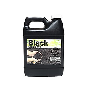 Peach Country Midnight Black Mulch Dye Color Concentrate - 2,800 Sq. Ft. - Brighten Up Your Old Mulch Beds Easily with Our Premium Mulch Dye (1 Quart, Black)