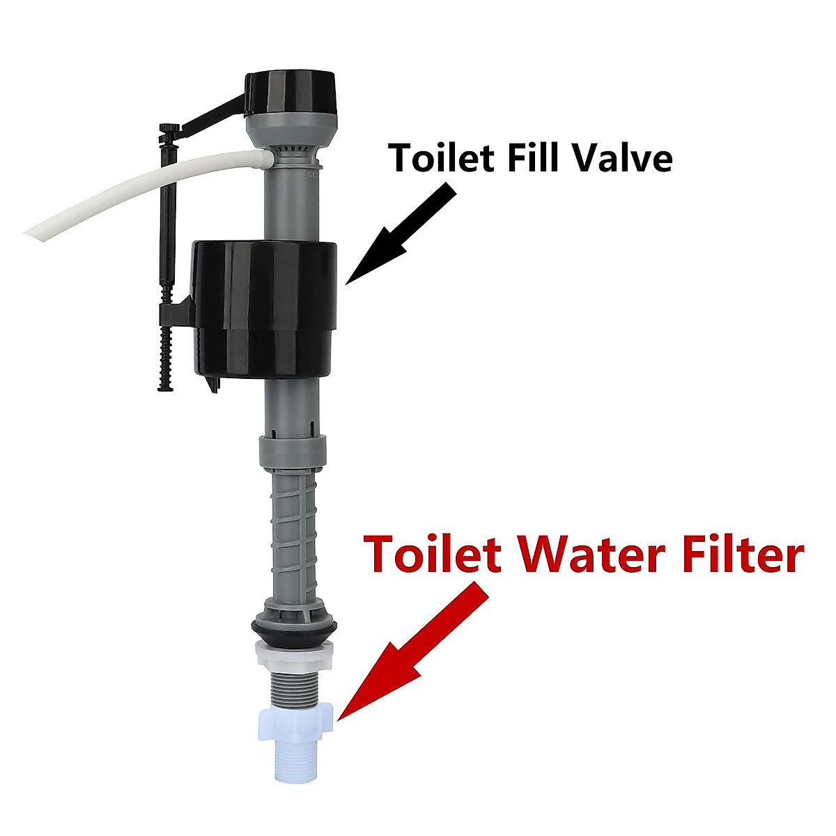 YUHX 7/8" Toilet Water Filter Screen Adapter (2 PCS) for 7/8 Toilet Tank Fill Valve and Bidet T Connector, 7/8 inch Male to 7/8 inch Female with Built-In Filter