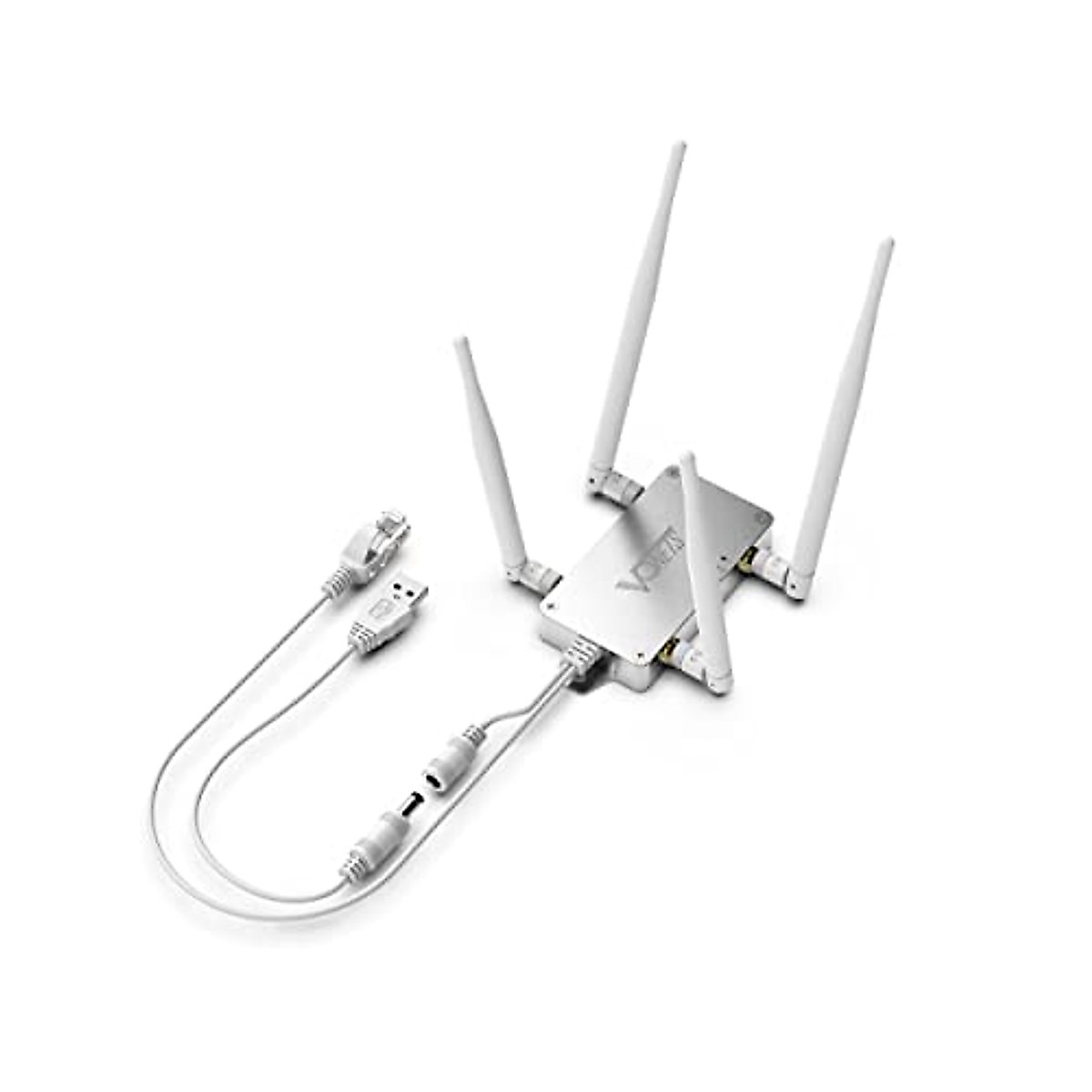 VONETS VBG1200 Industrial Mini Dual Band 2.4GHz/5GHz WiFi Bridge/Router/WiFi to Ethernet Adapter/AC1200 WiFi Signal Range Extender 1 RJ45 Male (10/100Mbps) USB/DC Powered for DVR IP Camera AGV