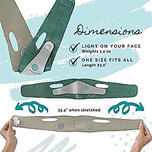 ReadyGoo® Emerald Face Slimming Strap with Graphene for Women and Men | Reusable Double Chin Reducer | Face Lift Solution | Jawline Shaper | Skin Toning Belt | V Line | V Shaped Slimmer