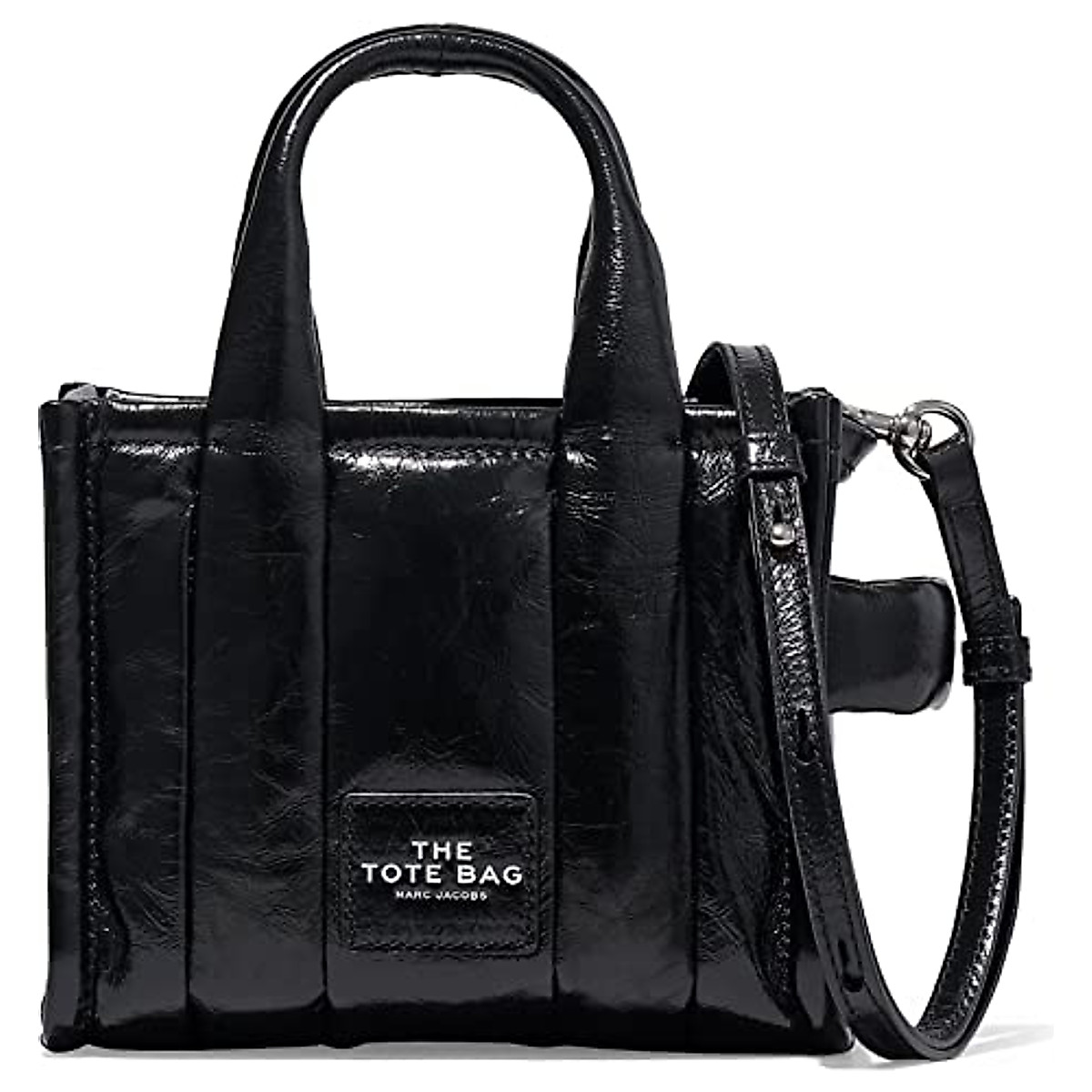 Marc Jacobs The Crinkle Leather Micro Tote Black 1 One Size