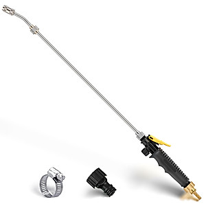 Sprayer Wand, Adjustable Universal Sprayer Match 3/8'' Hose, Stainless Steel Replacement Sprayer Wand with Shut off Valve (Straight,1 Pack)