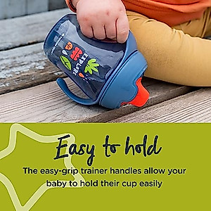 Tommee Tippee Sippee Trainer Cup with Handles, Water Bottle for Toddlers, Spill-Proof, BPA Free, 8oz, 7m+, Pack of 3, Blue, Orange and Green