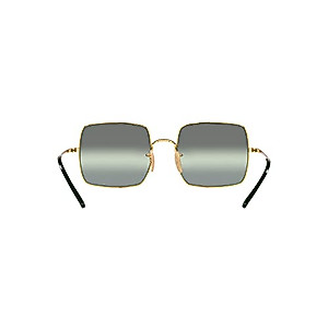 Ray-Ban Women's RB1971 Square Sunglasses, Gold/Green Mirrored Polarized, 54 mm