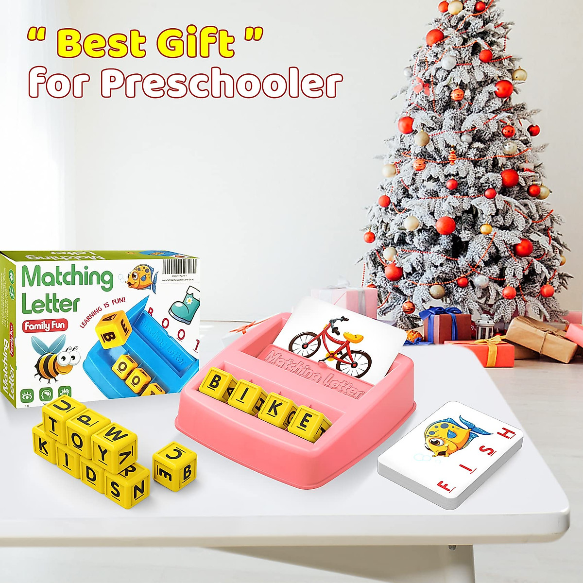 NARRIO Educational Toys for 3-5 Year Old Girls Gifts, Matching Letter Game Preschool ABC Learning Toys for Kids Ages 4-8 Years, Christmas Birthday Gifts for Toddler Toys Age 2-4