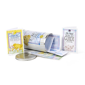 Milestone Collection Baby's Time Capsule, Yellow/Green/White/Pink, 12" x 6.5"