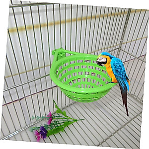 BESPORTBLE 5pcs Parrot Supplies Hollow Out Bird Nest Bird Breeding Bed Pet Bird Cage Bird Breeding Nest Pigeon Nest Canary Nest Cage Nest for Birds Living Nest Birdcage Green
