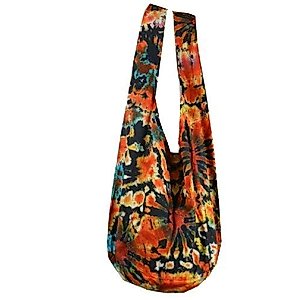 BenThai Products BTP! Tie Dye Sling Crossbody Shoulder Bag Purse Hippie Boho Triple Firework VB2