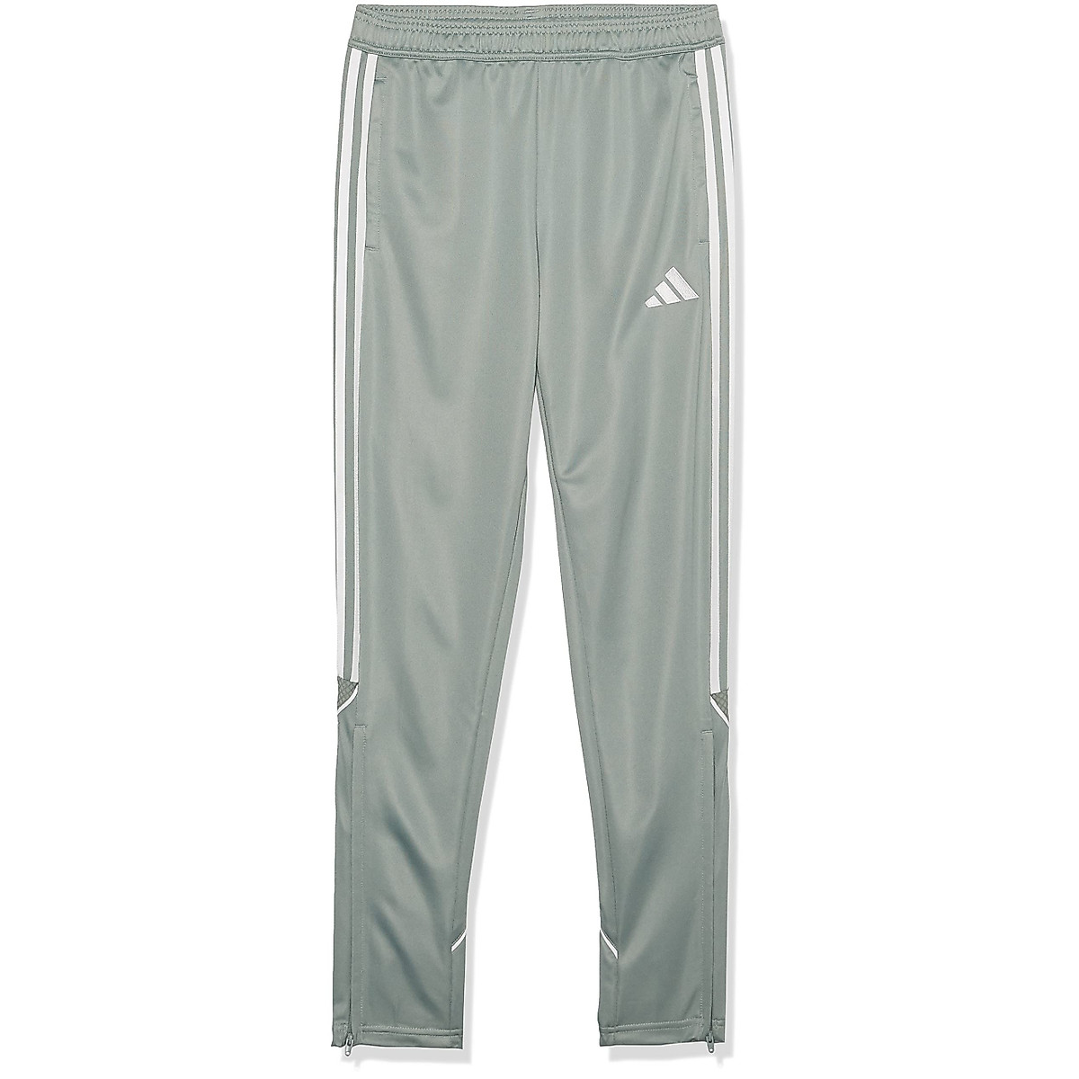 adidas Kids' Tiro Pants, Silver Green/White, Large