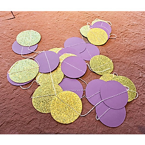 Graduation Party Decorations Purple Gold 2024/Purple Gold Graduation Decorations/Purple Gold Birthday Party Decorations Purple Paper Garlands for Eid Mubarak Decorations/Bridal Shower