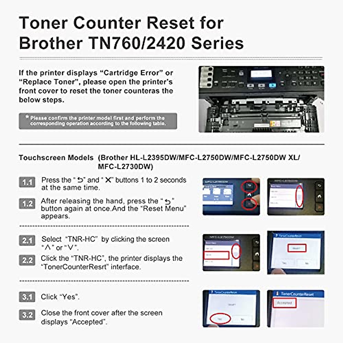 myCartridge SUPCOLOR Compatible Toner Cartridge Replacement for Brother TN760 TN 760 TN730 TN 730 to use with DCP-L2550DW HLL2390DW HLL2395DW HL-L2370DW MFC-L2710DW MFC-L2730DW Printer ( 4 Black)