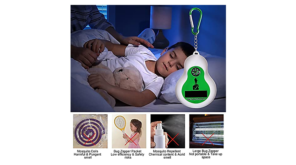 Solar Ultrasonic Mosquito Repellent with Compass for Outdoor