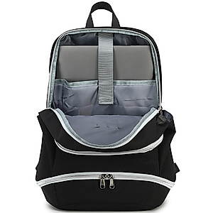 Laptop Backpack for Men Women Insulated Cooler Lunch Backpack 15.6 Work Computer Backpack with USB Port College Teacher(Black)