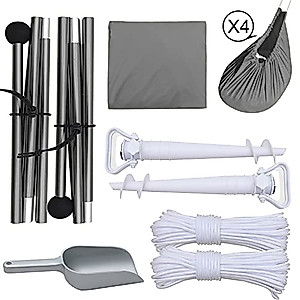 ABCCANOPY Beach Portable Sun Shelter for Beach, Camping Trips (7x7 FT, Gray)