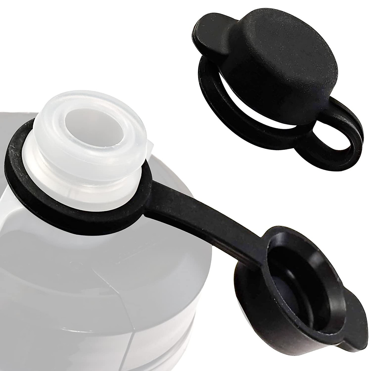 Samorillo [2-Pack] Mud Caps for CamelBak Bottles - BPA-Free, Phthalate-Free, Lead-Free Silicone Cap/Top - Fits All Podium and Peak Fitness Bottles