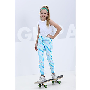 Heathyoga Girls Leggings with Pockets Girls Yoga Pants Athletic Leggings for Girls Dancing Leggings Workout Leggings Black