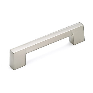 Richelieu Hardware BP86072128195 Wexford Collection 5 1/16-inch (128 mm) Center-to-Center Brushed Nickel Modern Cabinet and Drawer Pull Handle for Kitchen, Bathroom, and Furniture