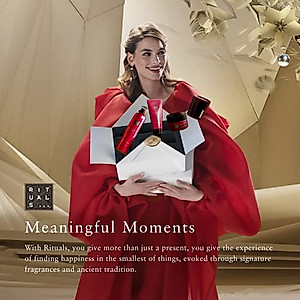 RITUALS Ayurveda Rebalancing Gift Set - Foaming Shower Gel, Body Scrub, Body Cream & Candle with Indian Rose & Sweet Almond Oil - Medium