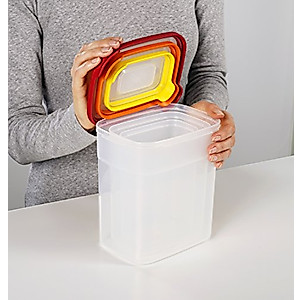 Joseph Joseph Nest Storage Tall Plastic Food Storage Containers Set with Lids Airtight Microwave Safe, 6-Piece