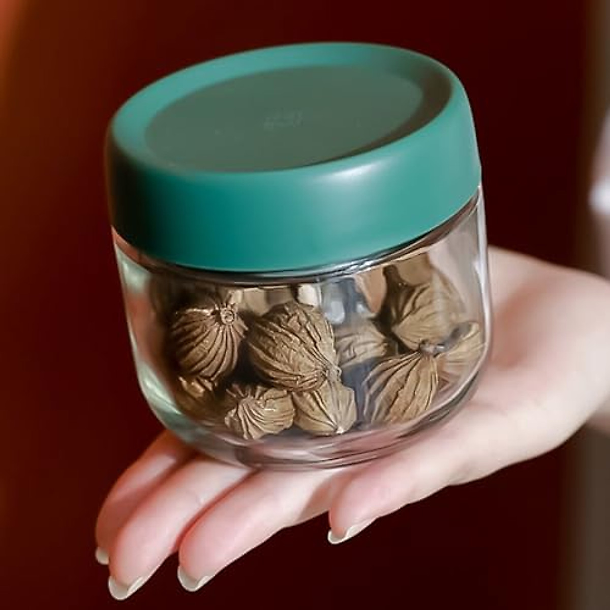 Glass Jar with Scew Lid, Overnight Oats Jars, Condiment Salad Dressing Sauce Meal Prep Containers, 10oz Wide Mouth Food Jars for Baby Food Snacks Sugar Spice, Glass Food Storage Containers Airtight