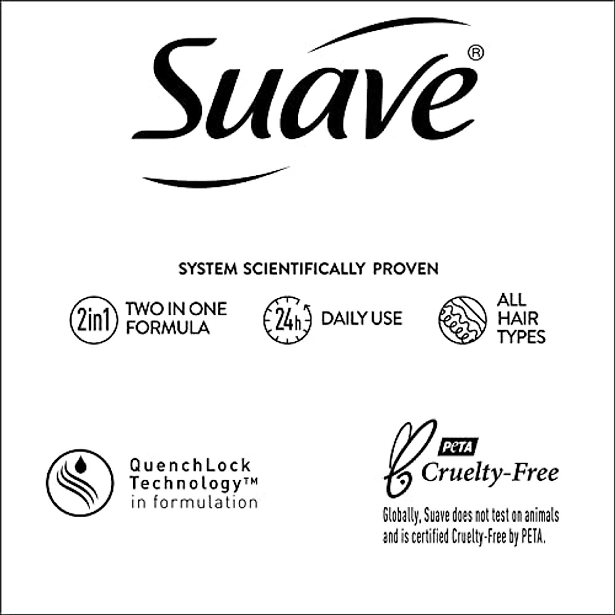 Suave 2 in 1 Shampoo and Conditioner, Cleanse and Condition Micellar Infusion Shampoo and Conditioner 2 in 1 For All Hair Types 28 oz