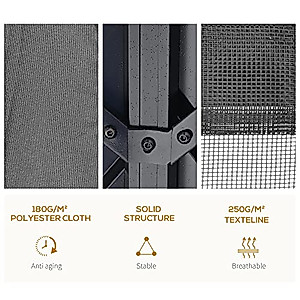 Outsunny 10' x 12' Hardtop Gazebo Canopy with Galvanized Steel Double Roof, Aluminum Frame, Permanent Pavilion Outdoor Gazebo with Netting and Curtains for Patio, Garden, Backyard, Deck, Lawn, Gray