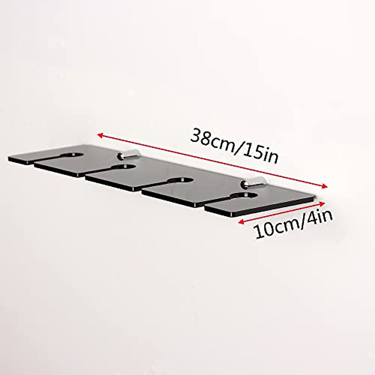 WANLIAN Wine Glass Holder Wall Mounted Wine Glass Holder Acrylic Wall Mounted Wine Glass Holder Cabinet Tableware Lower Wine Glass Holder and Wine Glass Storage Rack (Black 2 pack)