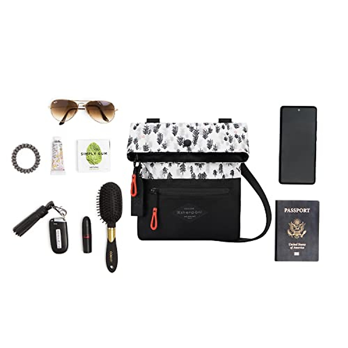 Sherpani Pica, Small Crossbody Purse, Nylon Crossbody Bag, Lightweight Cross Body Bag, Shoulder Bag, Purses for Women, Travel Bag, RFID Protection (Tree Hugger)