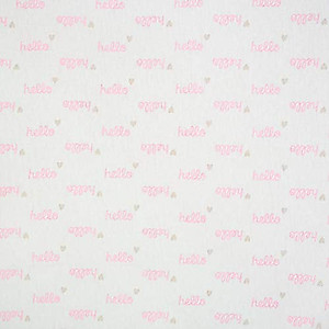 Gerber Baby Boys and Girls Newborn Infant Baby Toddler Nursery Cotton Fitted Bedding Crib Sheet, Pink Hello, One Size