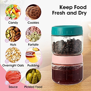 KITCHOP 4 Pack Overnight Oats Containers with Lids, Glass Jars with Lids, Mason Jars with Airtight Lids, Glass Storage Containers for Leftover, Breakfast and Lunch(9.1 oz)