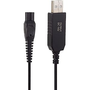 Replacement USB Charger Cable Compatible for Philips Norelco HQ850 5000 7000 3000 4100 6100 7500 8900 9300 9700 Series Beard Trimmer Electric Shaver Razor Charging Cable Power Cord